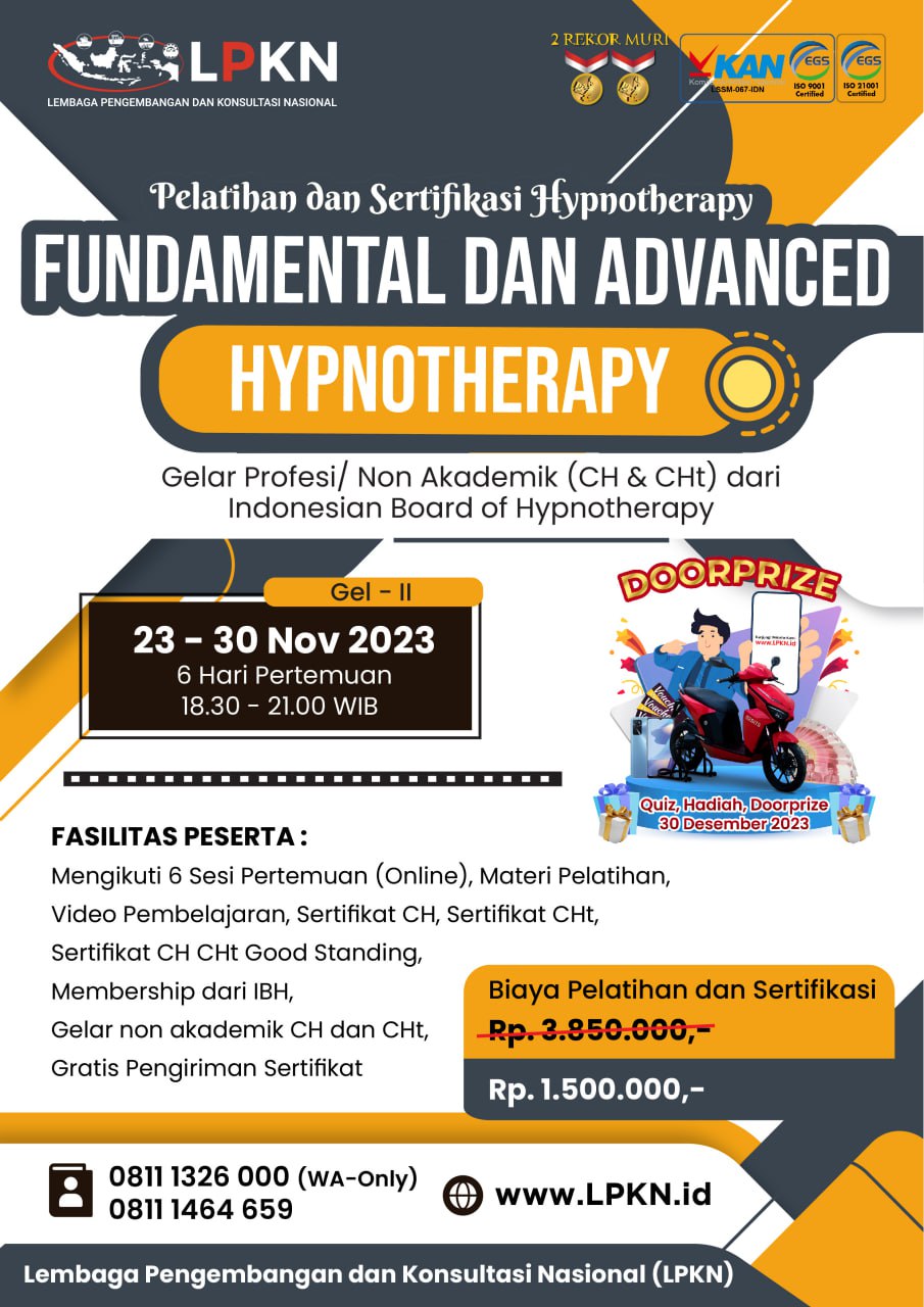 LPKN | Pelatihan dan Sertifikasi Hypnotherapy